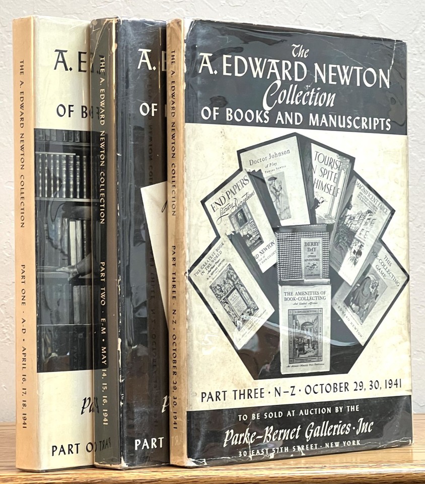 A Edward Newton / A EDWARD NEWTON COLLECTION of Books and Manuscripts ...