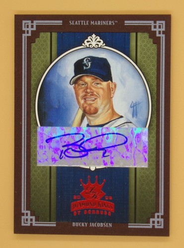 2005 Diamond Kings Bucky Jacobsen 075/100 Signature Framed Red #207 ...