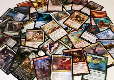mtg Magic the Gathering 100 CARD LOT collection bulk cards + rares ...