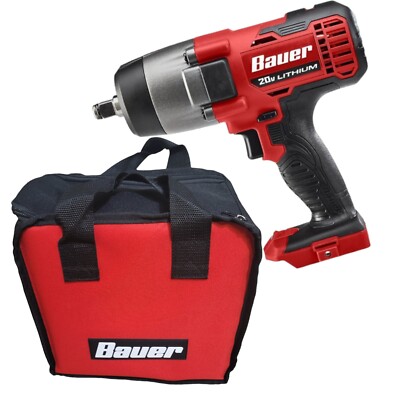 BAUER 20V Cordless 1/2 in. Impact Wrench - Tool Only - Comes with a ...