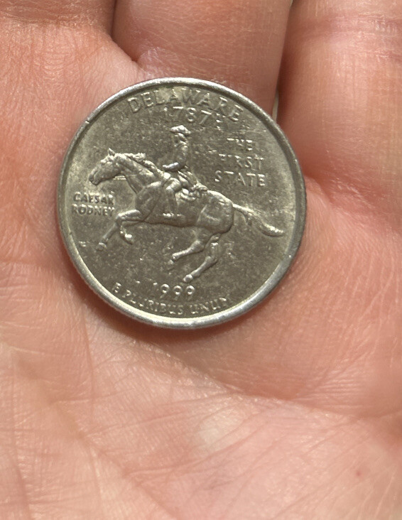 1787 1999 “D” Delaware *FIRST STATE QUARTER DOLLAR* Coin W/ Caesar ...