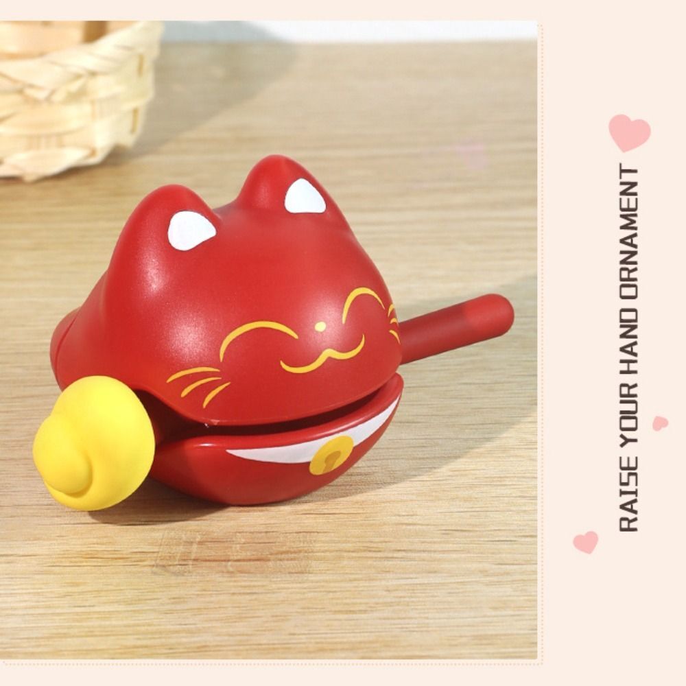 Plastic Decompression Toy Buddhist Percussion Instrument Cat Figurines ...