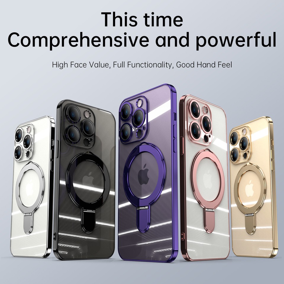 Strong Magnetic Mag safe Ring Stand Holder Case For iPhone 17 16 15 14 ...