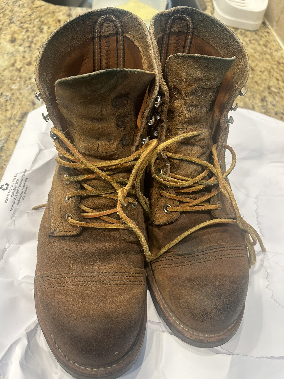 RED WING 8113 6" Iron Ranger Boots -Hawthorne Muleskinner Roughout ...