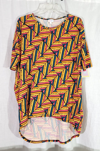 LuLaRoe Women's Size S Yellow Multicolor Geometric Drop Shoulder Irma ...