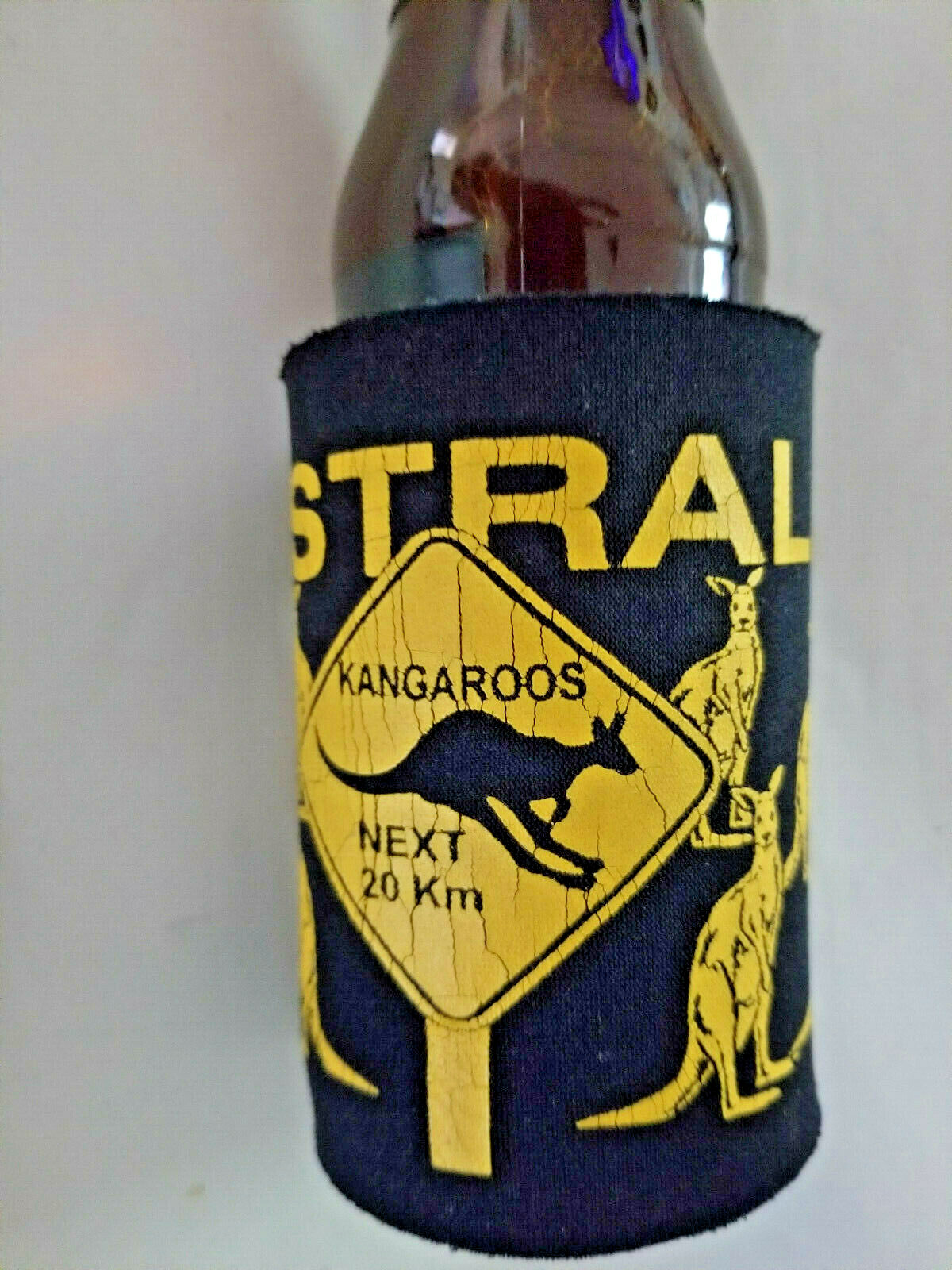 Australia Kangaroos Next 20 Km Beer Coozie / Koozie / Huggie: Black ...