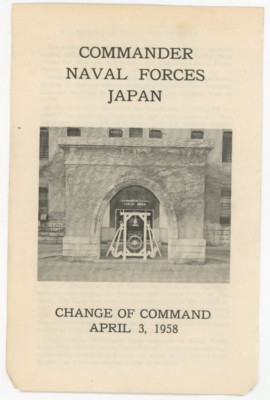 1958 US Navy Change Of Command Program Commander Naval Forces Japan | eBay