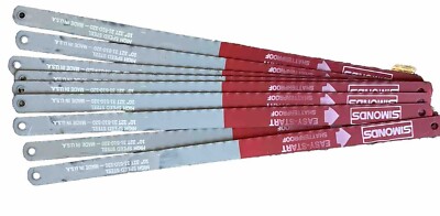 Lot of 9 Vintage Simonds hack saw blades 10” 32 T Easy Start Shatterproof NOS! | eBay