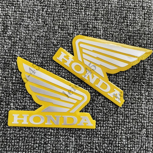 yellow metal motorcycle fuel tank emblem decals bike abs stickers for ...
