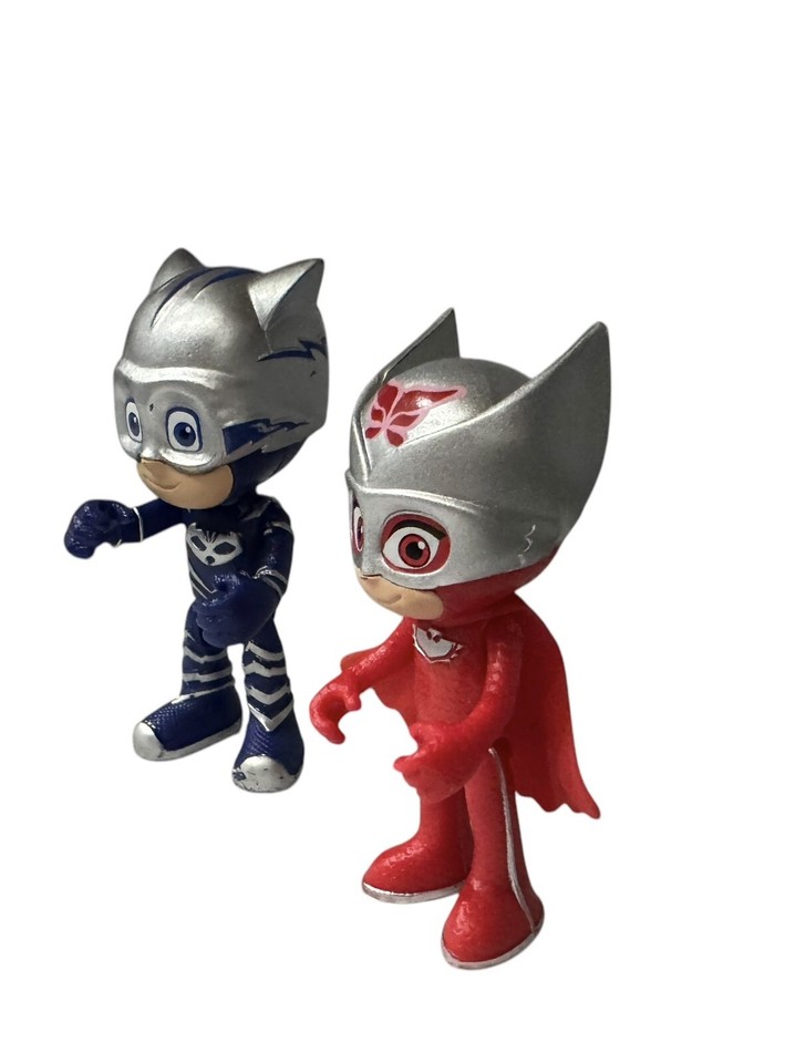 PJ Masks Turbo Blast Racer 3” Owlette & 3.5” Catboy Action Figures | eBay