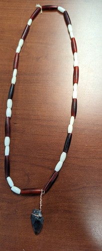 Handcrafted Native American Buffalo Bone Bead Necklace/Arrowhead | eBay