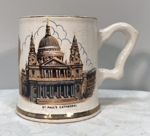 Vintage Prince William Ware 22 Carat Gold Trimmed St Paul's Cathedral ...