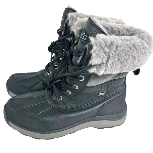 UGG Australia Women's Butte Snow Boot Size 7.5 Black and Gray New ...