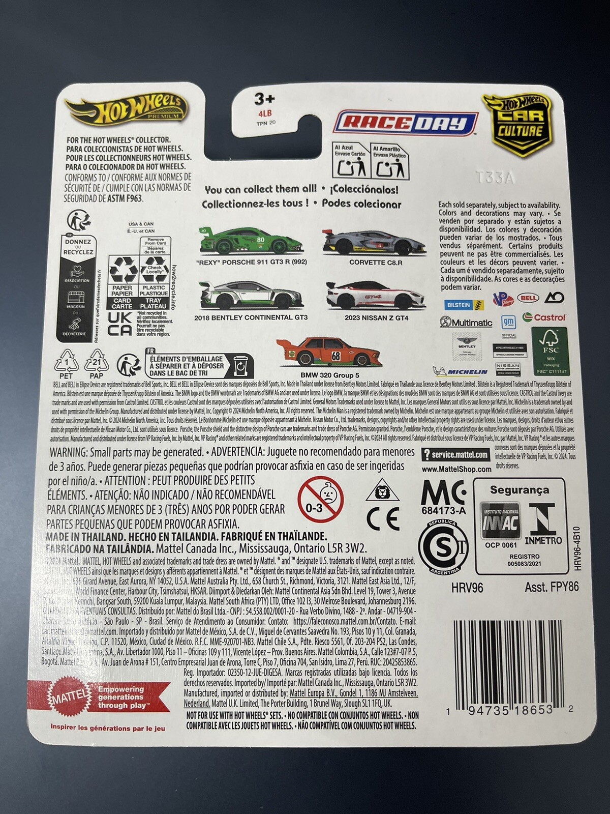 Hot Wheels RACE DAY '"ROXY" PORSCHE 911 GT3 R (992) CHASE 0/5 with ...