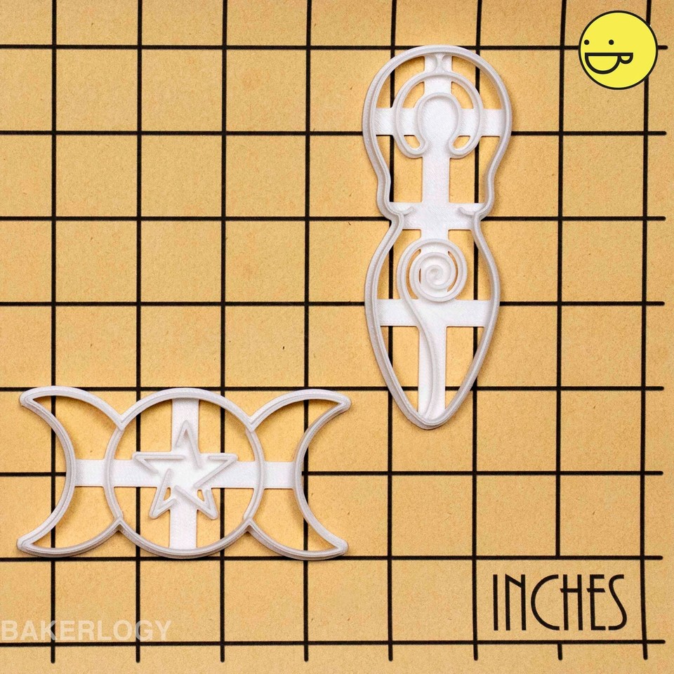 Triple & Spiral Goddess cookie cutters | neopagan woman wicca Wiccan ...