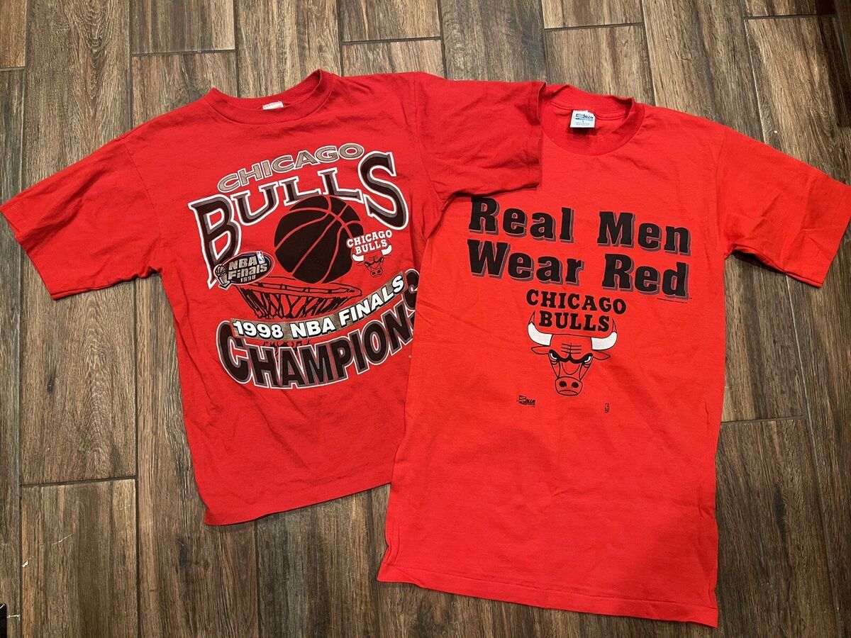 Vintage 90s Chicago Bulls Champions T-Shirt Bundle Lot 1998 Vintage 90s Chicago Bulls Champions T-Shirt Bundle Lot 1998