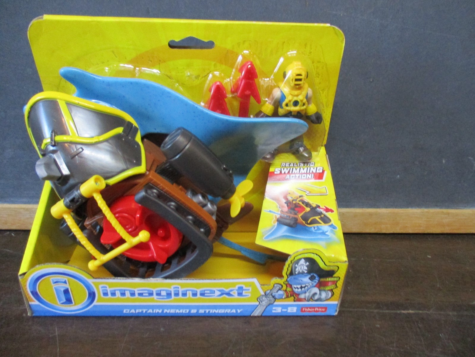 Fisher Price Imaginext Captain Nemo & StingRay Pirate Shark sub ...