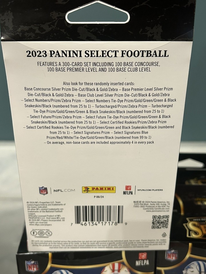 2023 Panini Select NFL Football Hanger Box In Hand Black Gold Lot Avail ...