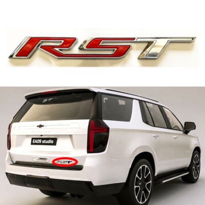1PC Tailgate RST Emblem Fit 2021-2023 Chevy Tahoe Suburban Badge Chrome ...