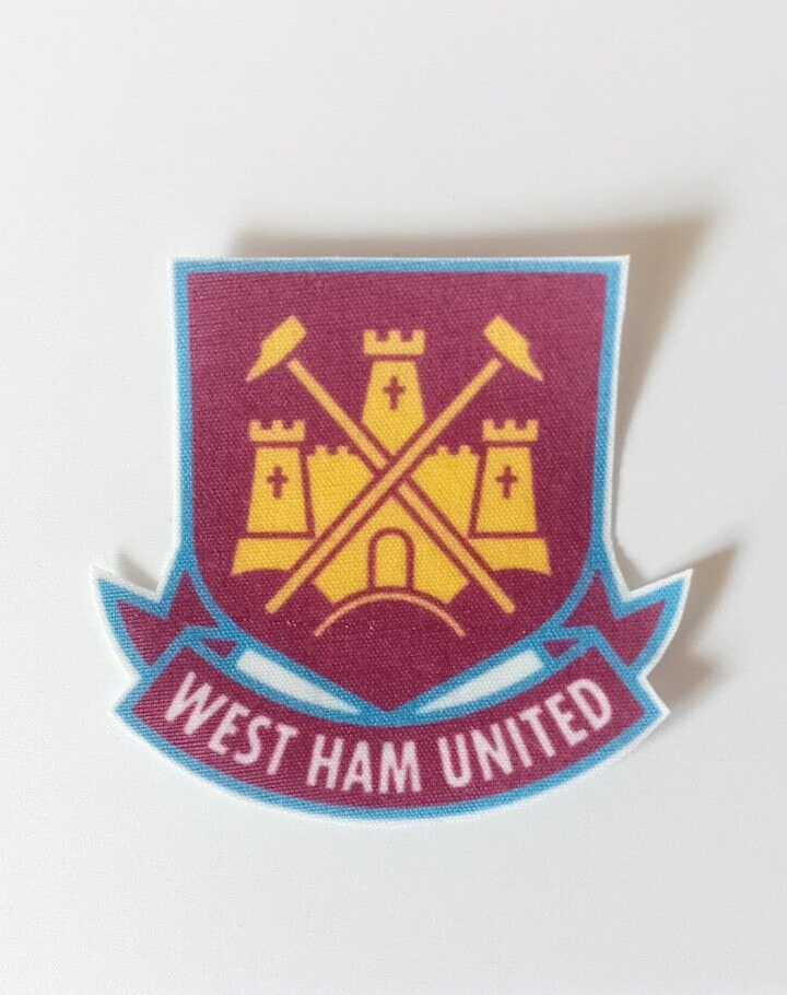 West Ham FC Football Club Upcycled Cotton Iron on Crest Badge patch | eBay