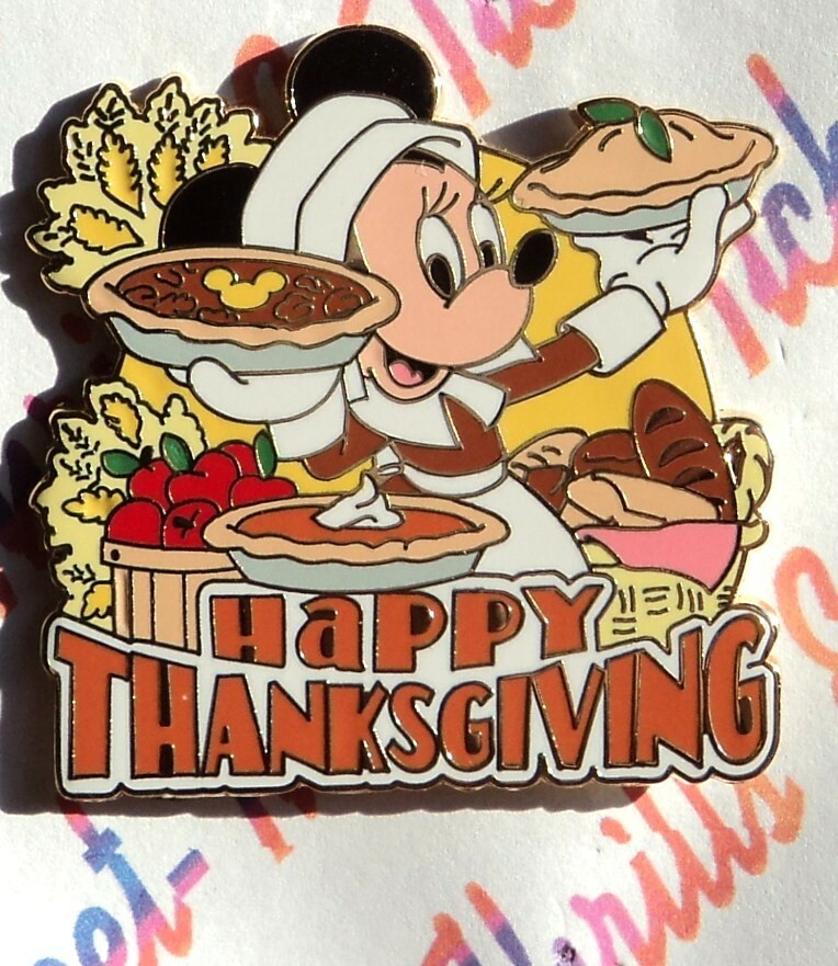 Disney Happy Thanksgiving 2009 Pilgrim Minnie and Feast Pumpkin Pie Pin ...