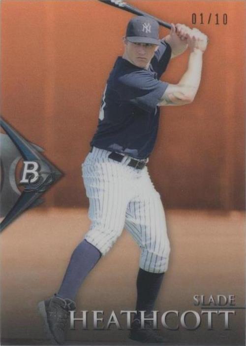 2014 Bowman Platinum - Chrome Prospects Slade Heathcott #BPCP96 Orange ...