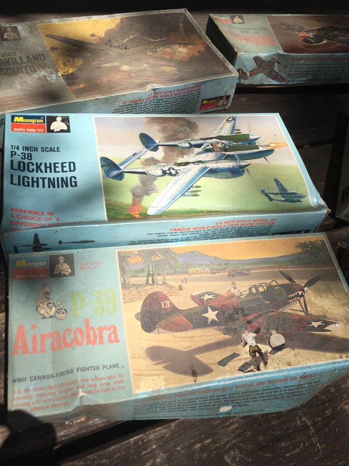 Lot Of 7 Vintage Revell WW2 Airplanes Plastic Model aircraft kits ...