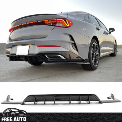 Fits 21-24 Kia K5 GT-Line Rear Bumper Lip Diffuser Carbon Fiber Look ...