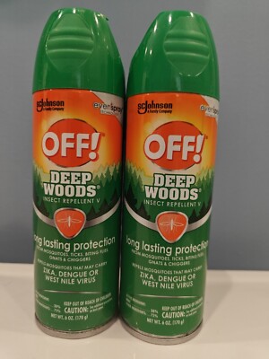 OFF Deep Woods Insect Repellent V Spray Long Lasting 25% DEET 6 oz 2 ...