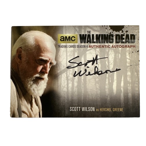 WALKING DEAD SEASON 4 SW2 SCOTT WILSON/HERSHEL GREENE AUTOGRAPH CARD ...