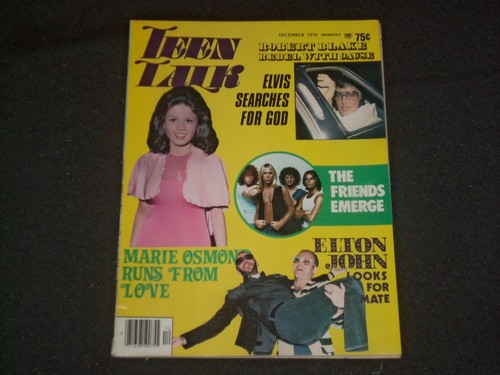 1976 DECEMBER TEEN TALK MAGAZINE - ELVIS PRESLEY - MARIE OSMOND - ST ...