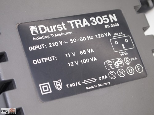 Durst Trafo Transformator TRA 305N (BS3535) für Vergrösserer * Netzteil ...
