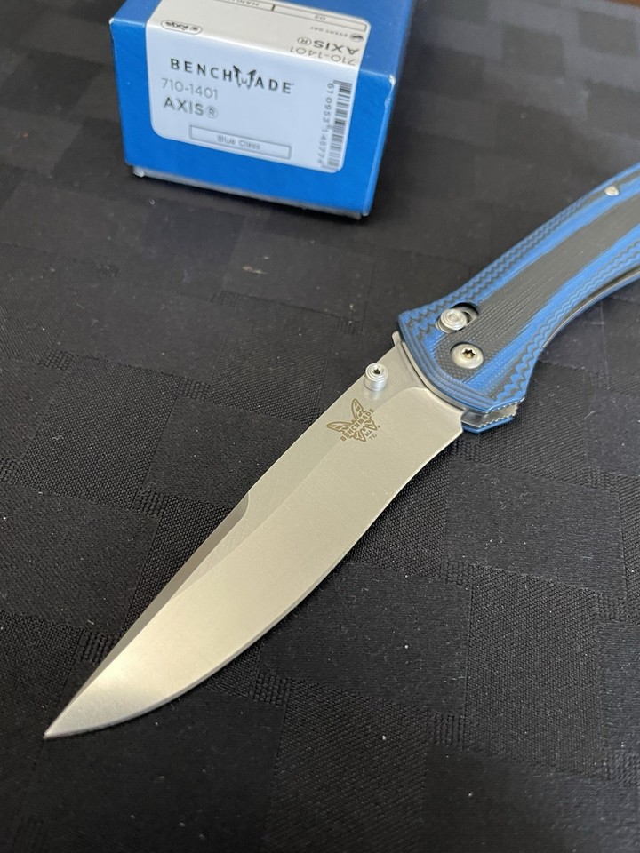 Benchmade Knife 710-1401 M390 McHenry/Williams Black/Blue G-10 ...