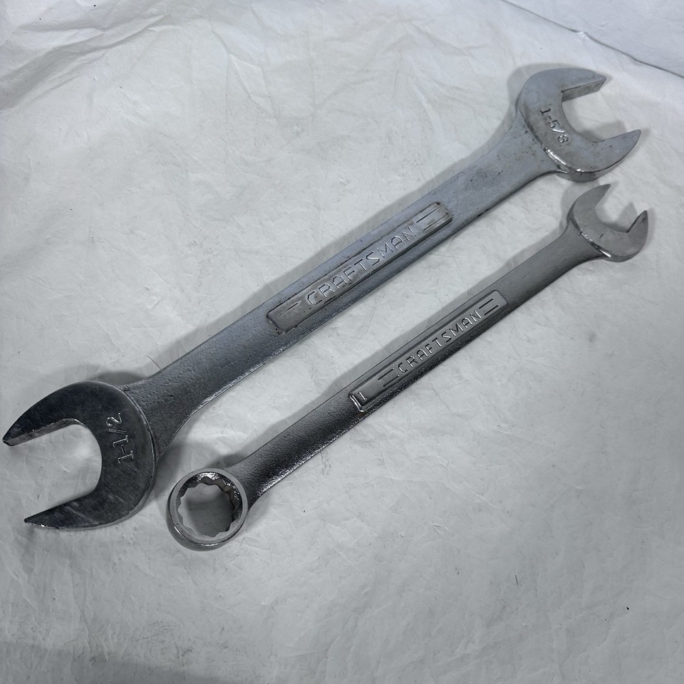2 Craftsman V-44589 1-1/2 1 5/8 Open End SAE USA Wrenches & 44705 1” | eBay