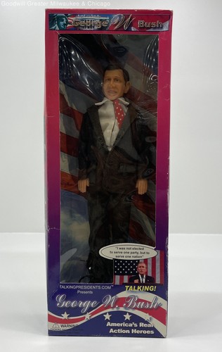 VTG President George W Bush 12" Talking Action Figure Doll IOB | eBay