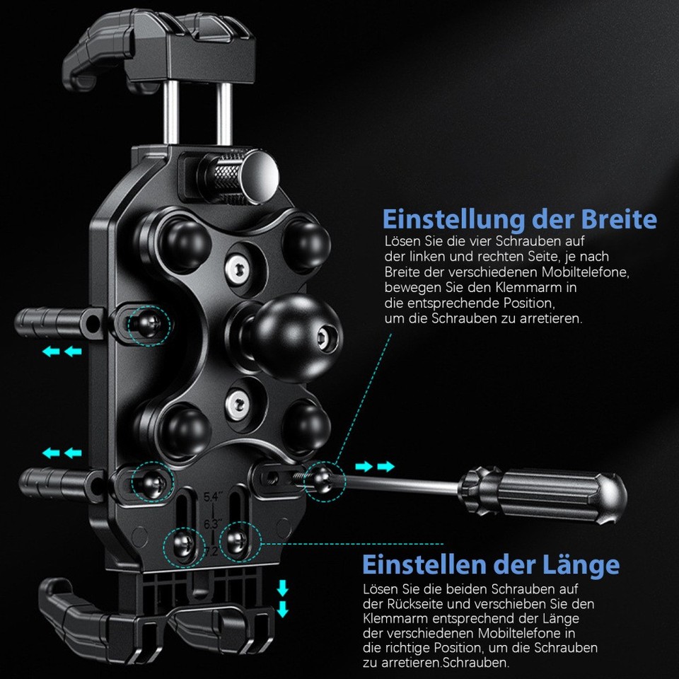 360° Motorrad Halterung Rückspiegel Handy Halter Bike Smartphone 4,7~7,2 Zoll | eBay UK