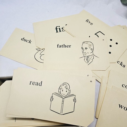 Vintage Pre Primer Picture Word Cards / Flash-Cards 1960 Whitman 80 ...