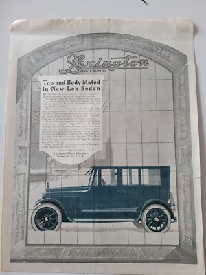 1919 Lexington Motor Company Lex-sedan car vintage ad AS IS | eBay
