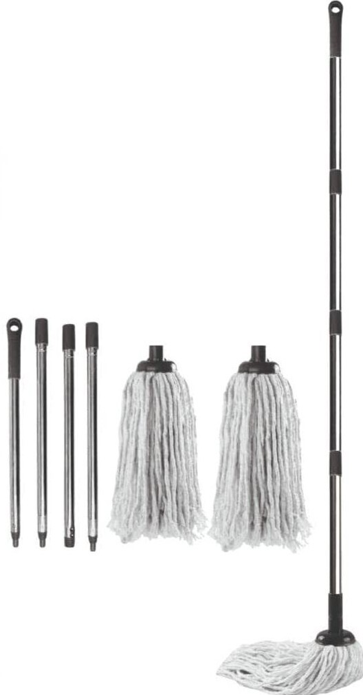 Cotton Floor Mop 100% Cotton with Handle Mop Heads Cleaning Floor Heavy ...