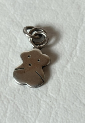 Vintage Sterling Silver Teddy Bear Charm Pendant Signed 925 | eBay