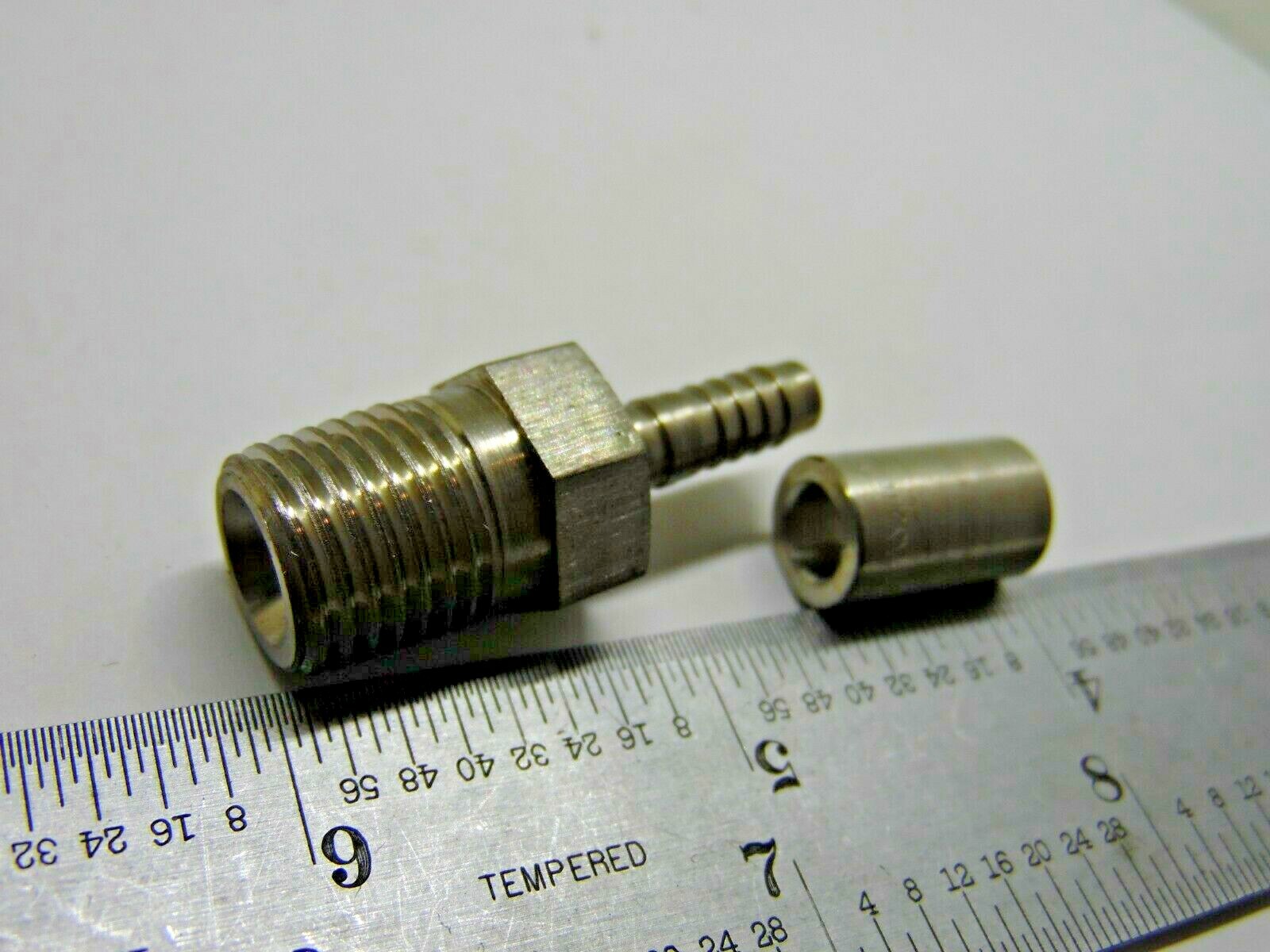 Y54304-951 TITEFLEX TEFLON SWAGE HOSE FITTING MALE PIPE 1/4 2004TW MNPT ...