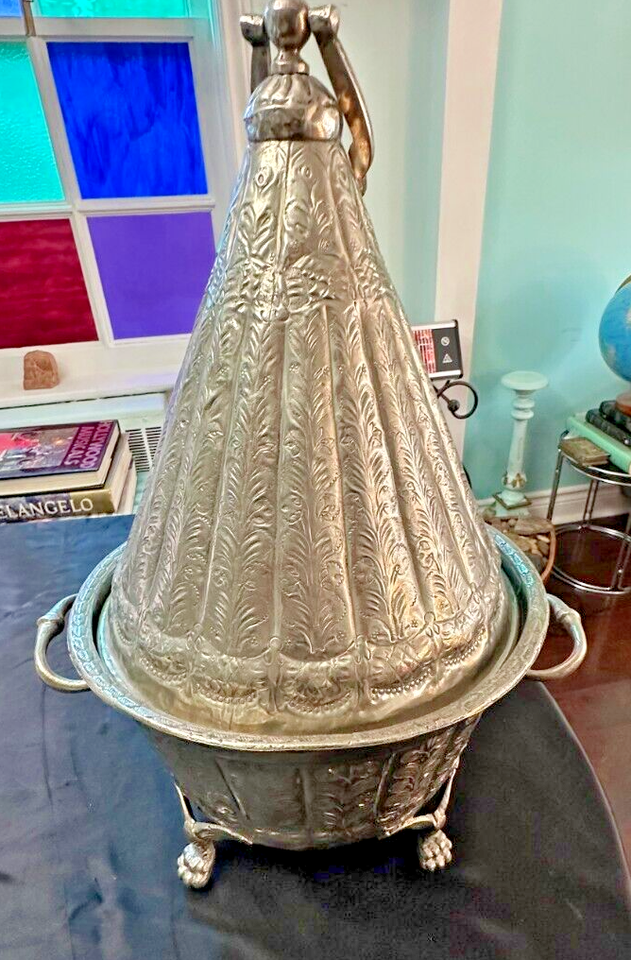 Authentic Moroccan Handmade Metal Tagine for Couscous - Artisan Crafted ...