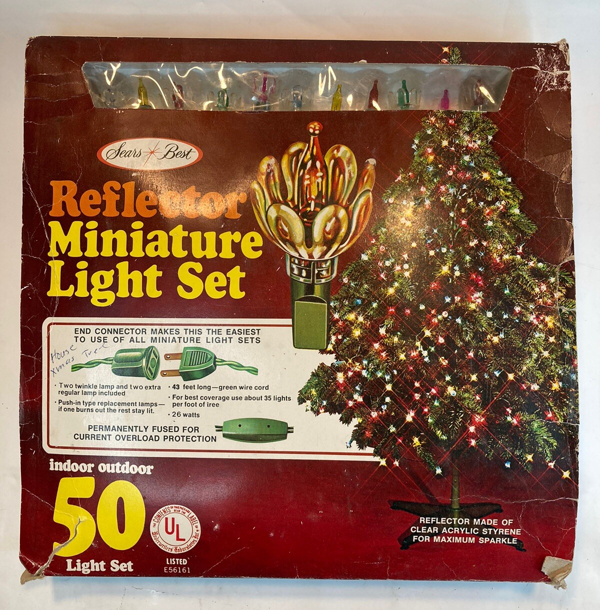 VTG Sears Best Christmas Reflector Miniature Light Set 50 Tested ...