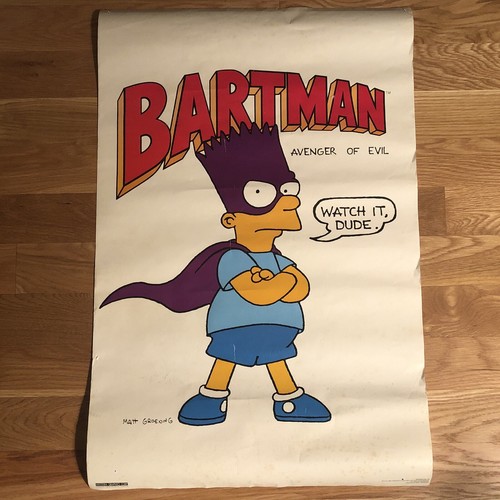 BARTMAN Avenger Of Evil Poster The Simpson’s 1990 - 32” X 21” | eBay