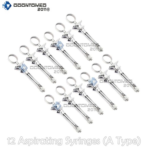 ODM 12 Pieces Astra Type Dental Aspirating Syringe 1.8 ML - Ring Handle ...