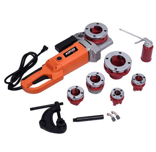 Electric Pipe Threader Pipe Threading Machine With 6 Dies Cutter ...