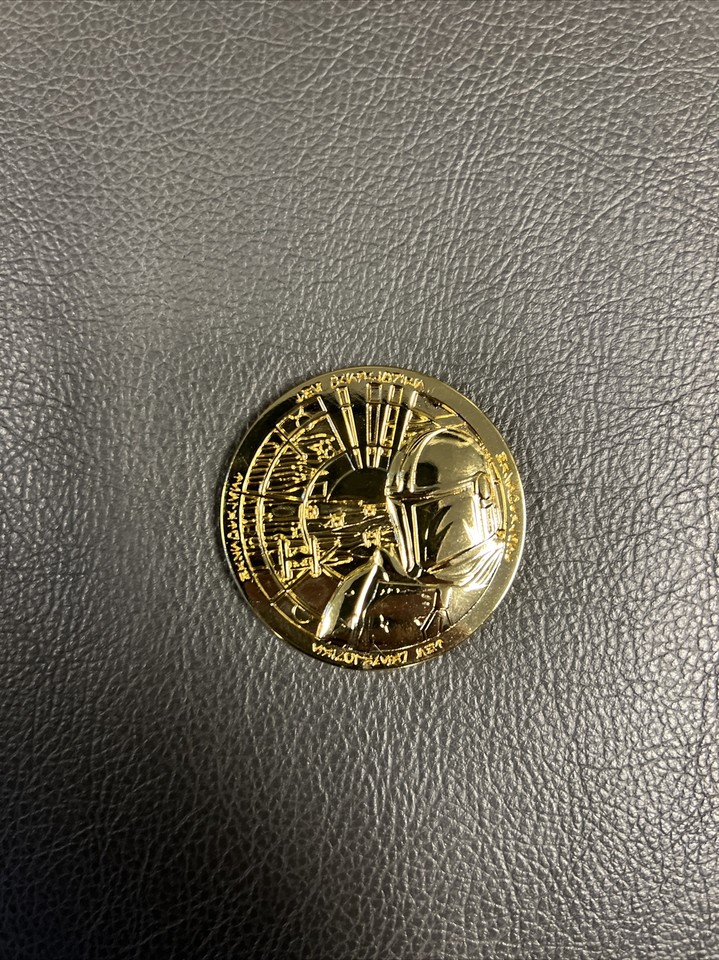 Star Wars The Mandalorian custom Mythosaur medallion, gold coin by ...