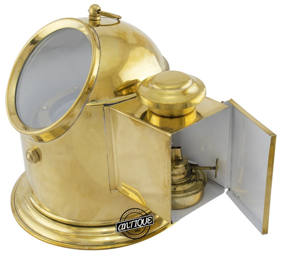 Boat/Ship Binnacle Compass Gimbals Oil Lamp Nautical Garden Decor ...