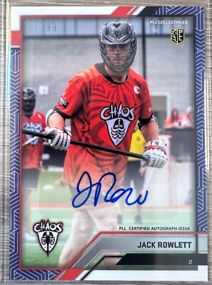 2023 PREMIER LACROSSE LEAGUE PLL SNAPSHOT JACK ROWLETT SP BLUE AUTO #97 ...