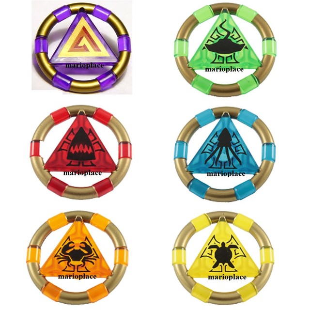 Lego ATLANTIS TREASURE KEYS - Lot/6 Blue, Green, Purple, Red, Orange ...